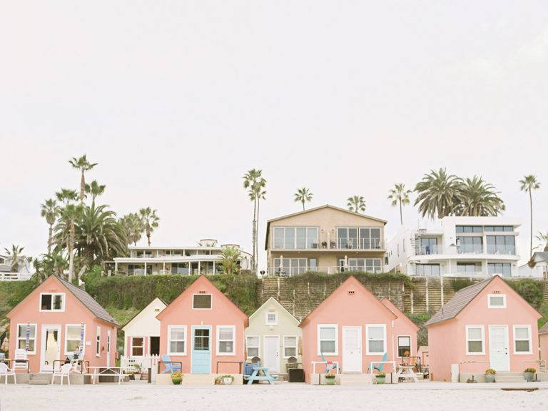 Oceanside pink cottages & surfers – Simply Rosie