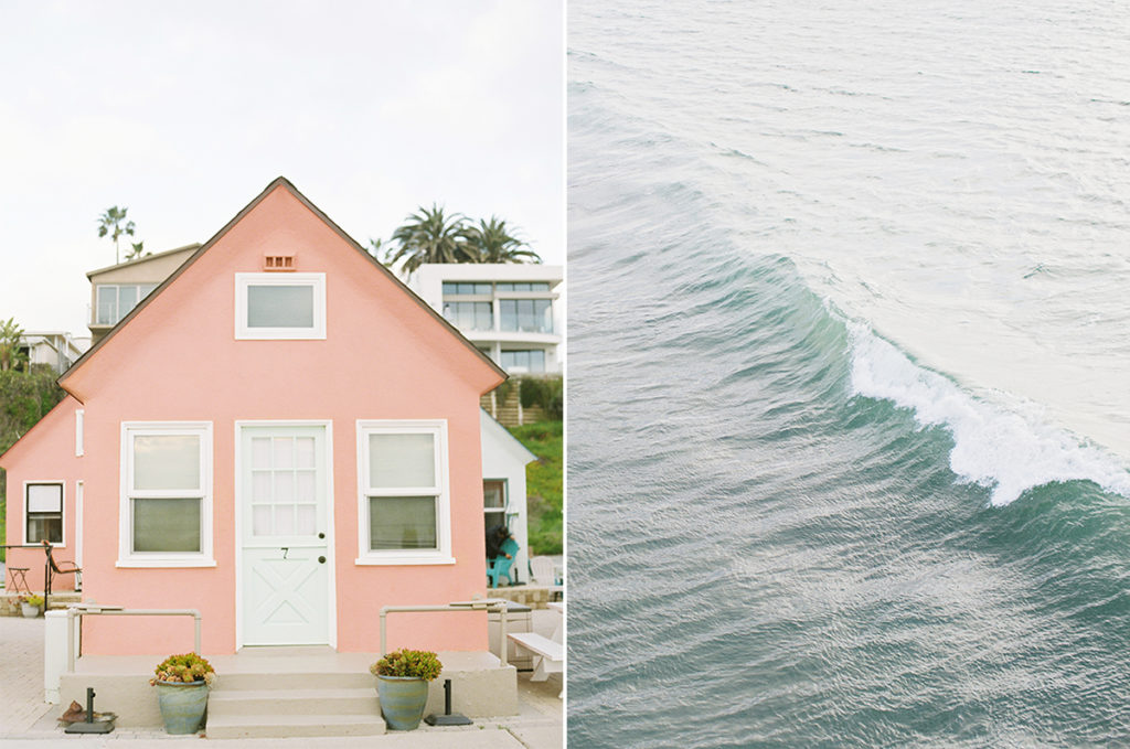 Oceanside pink cottages & surfers – Simply Rosie